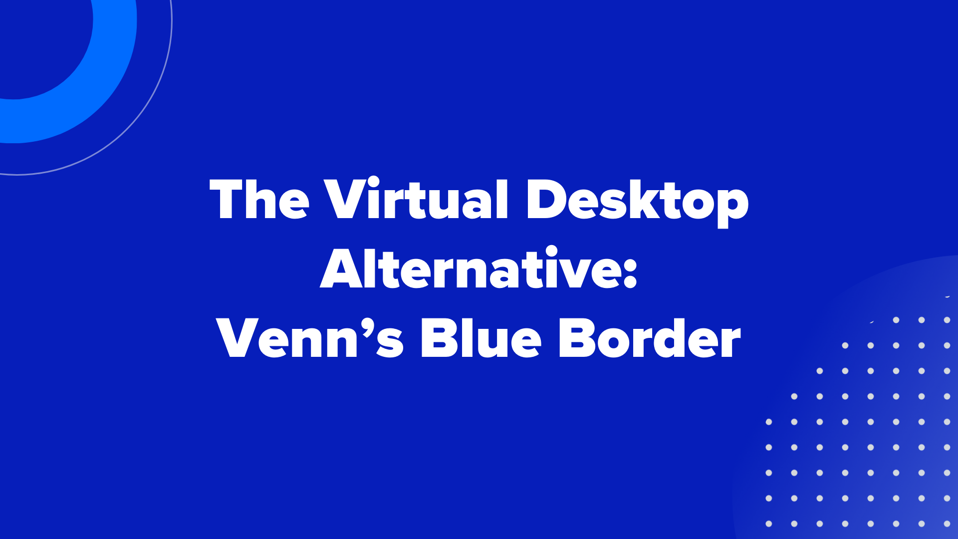 VDI Issues Slowing You Down? Try a Local Alternative
